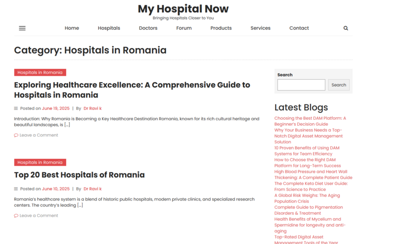 Finding the Best Hospitals in Romania with MyHospitalNow - Best Cardiac ...
